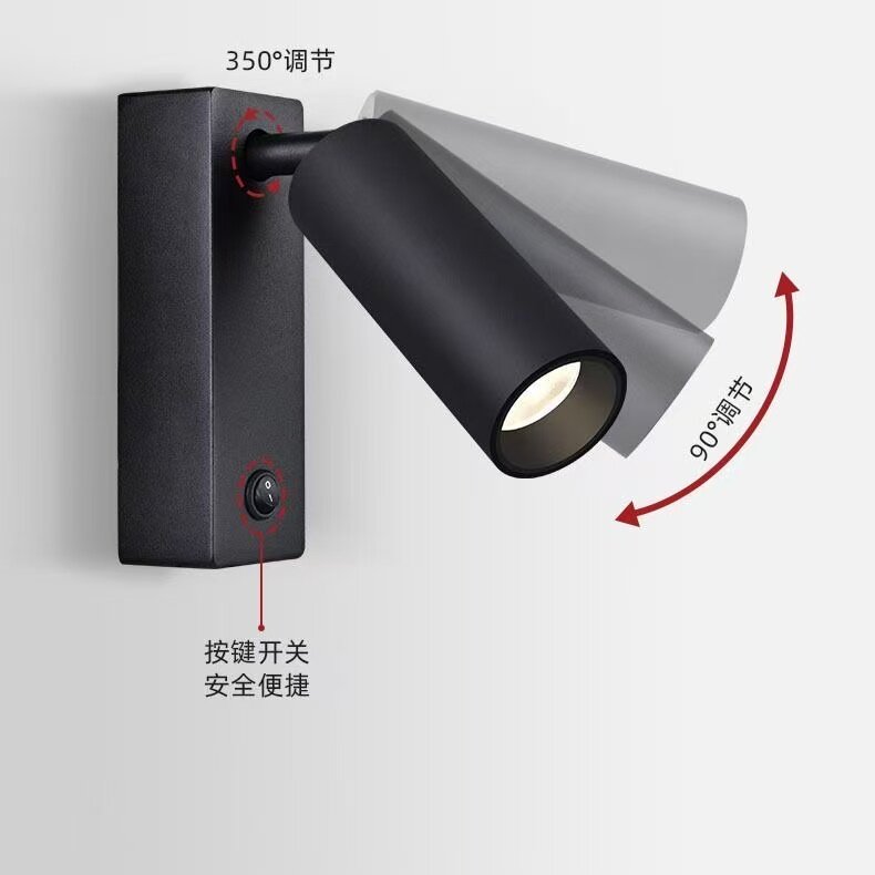 Citilux Декарт LED Светильник поворотный с выключателем Чёрный