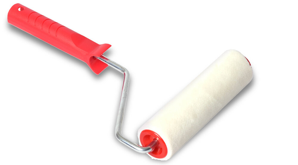 Валик малярный в сборе "Велюр", 180 мм, ворс 4 мм, бюгель 8 мм VIRTUS