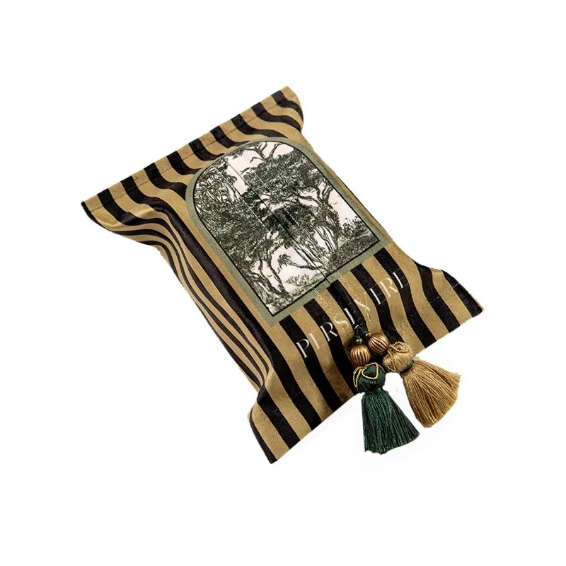 Бархатный чехол для салфеток, Jungle Forest, Темно-зеленый