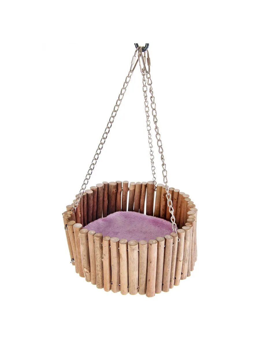 Игрушка гамак для грызунов деревянная Качели 22х9.2см