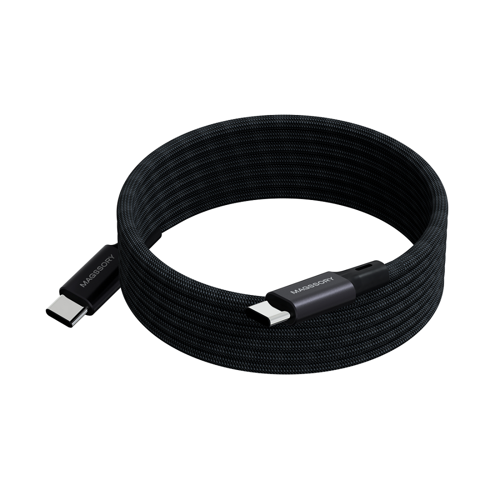 Кабель магнитный Magssory (USB-C/USB-C 1.2м 60W) черный
