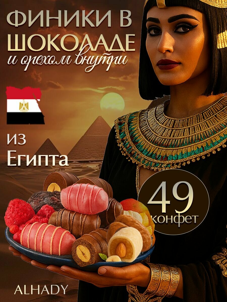 Финики с орехами в шоколаде. Подарочный набор азиатских сладостей. Подарок на новый год