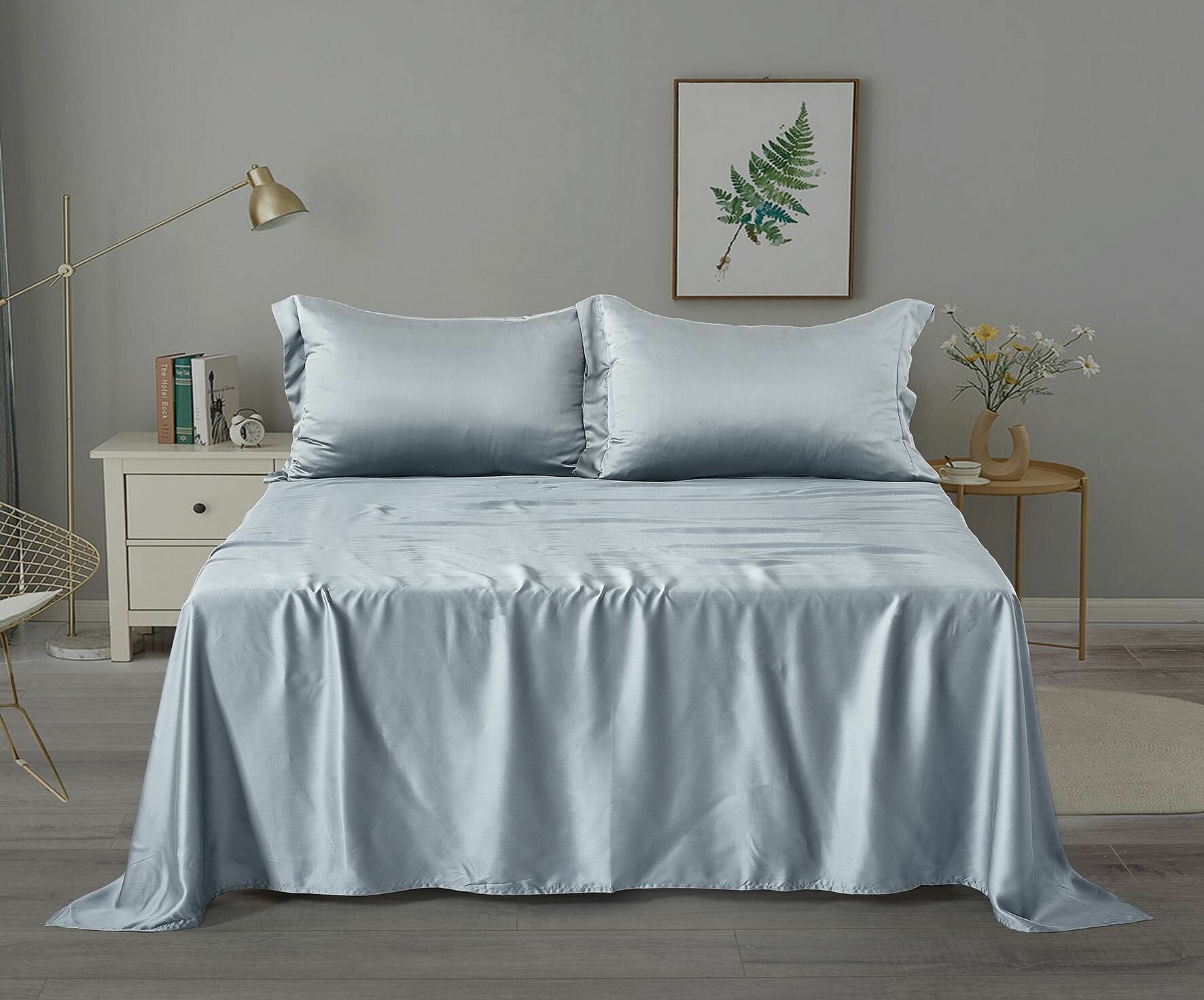 Простыня текстильная Вальтери Тенсел однотонная 240х250 , классическая