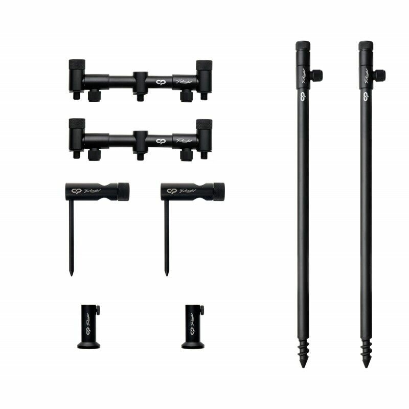 CARP PRO Набор стоек с буз-барами Rondel для 2-х удилищ алюминий black в сумке