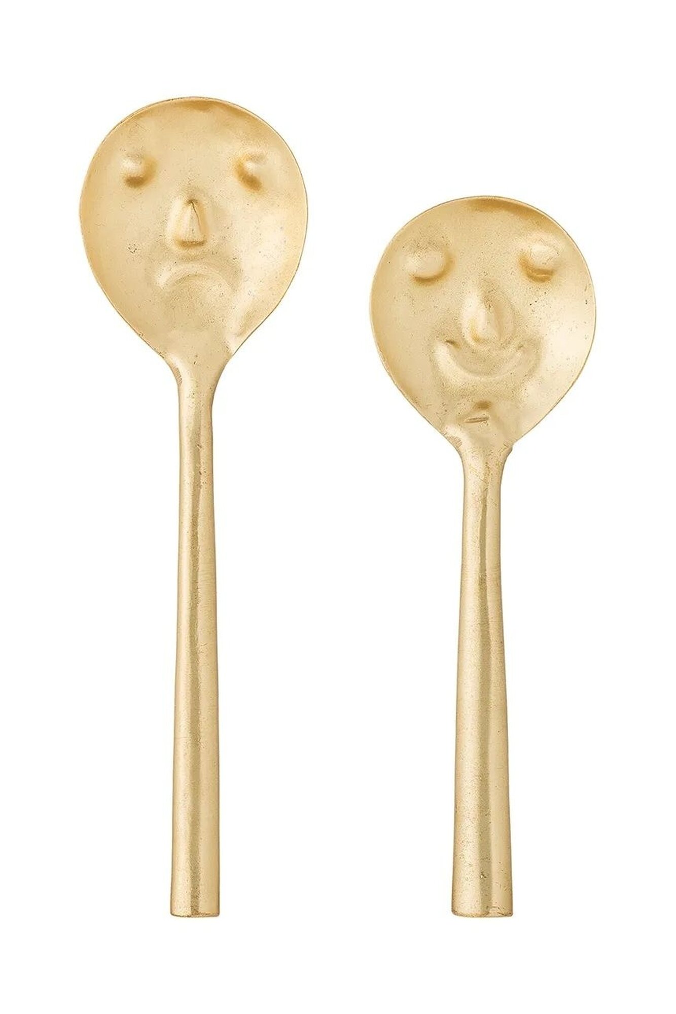 Ложки для салата Bloomingville Inza из латуни, цвет желтый, 82068381