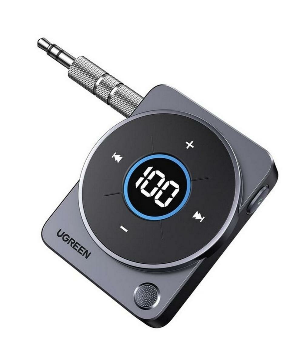 Адаптер UGREEN CM724 Car&Home Bluetooth 5.4 Receiver Серый Bluetooth 5.4, mini jack 3.5 mm (RU)