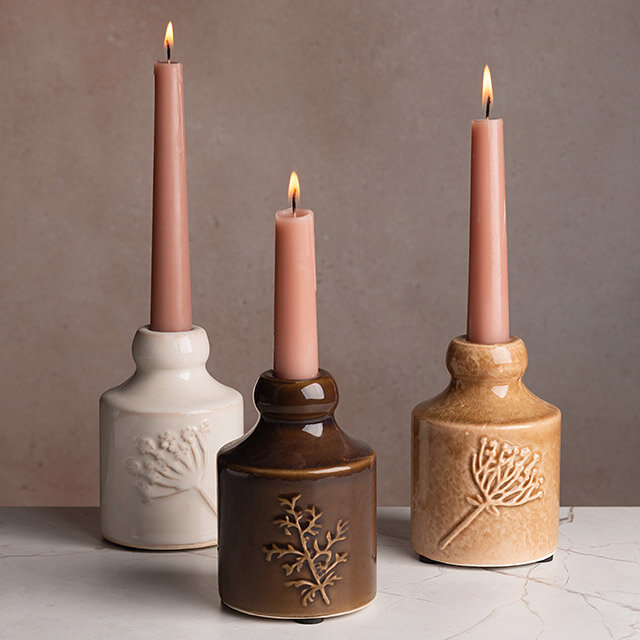 Набор подсвечников Ботаника 12 см, 3 шт, Kaemingk, 644740-набор