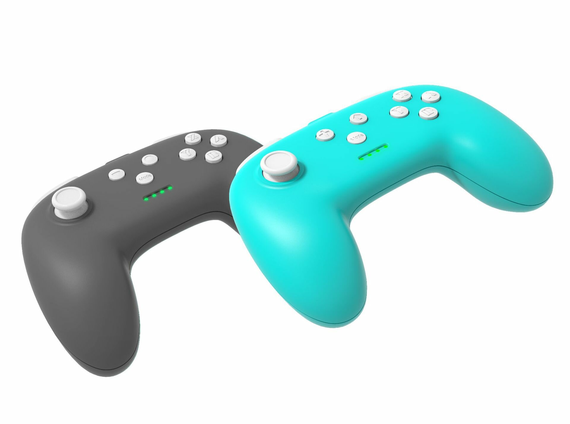 Игровой контроллер Switch Pro, беспроводной, Bluetooth, серый/зеленый