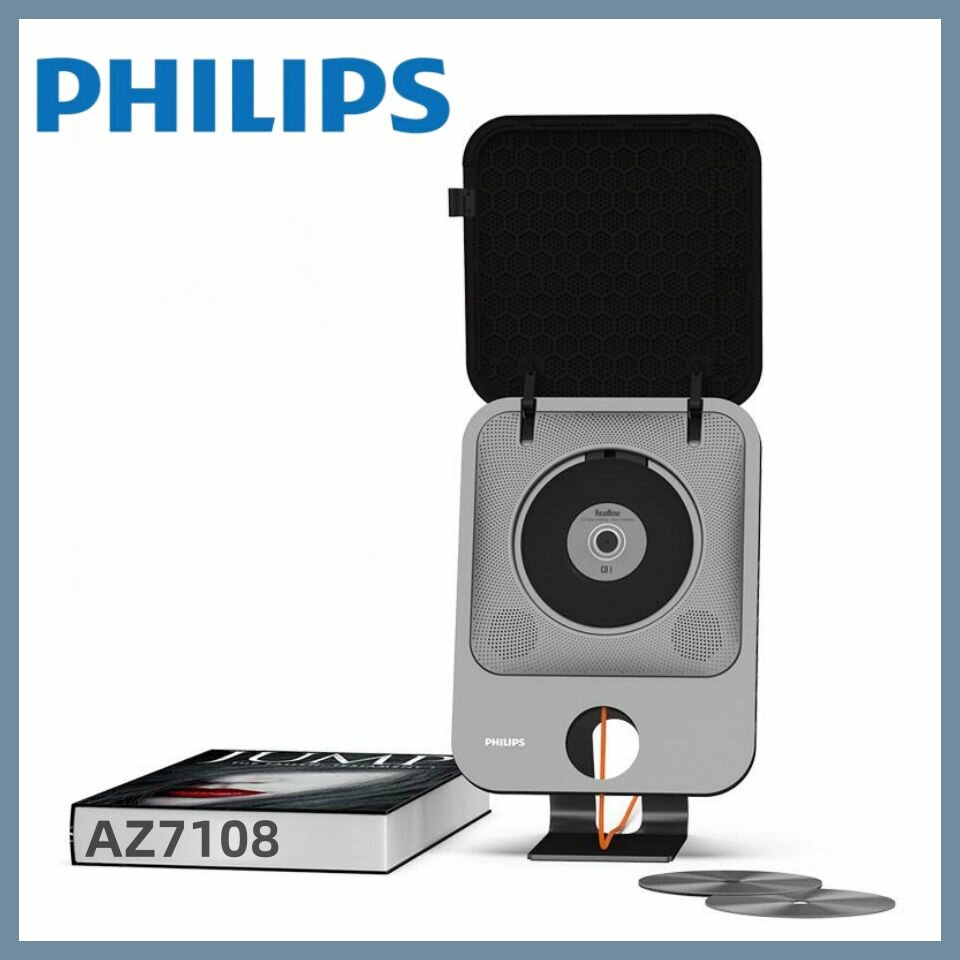 PHILIPS AZ7108 Портативный CD-плеер с Bluetooth, Kак настольные, так и настенные
