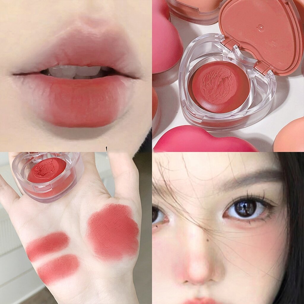 Увлажняющая мазь для губ и щек в форме сердечка, 2 красителя, Нежная Формула для Ежедневного Использования