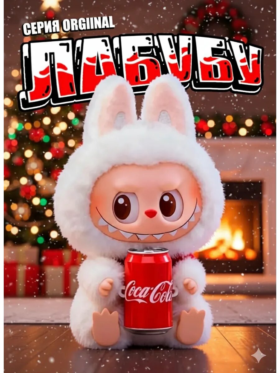 Большая Лабубу игрушка Labubu мягкая, коллекционная