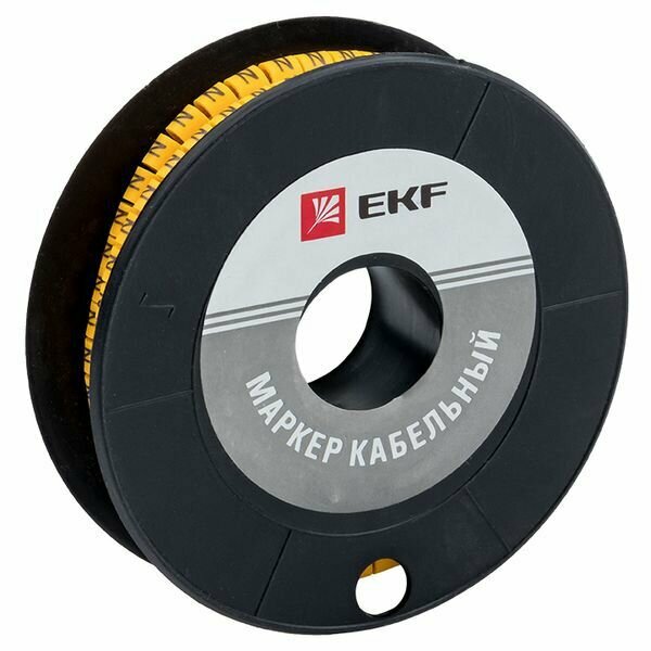 Маркер каб. 1.5кв. мм "4" (к-1000ед) (ЕС-0) EKF plc-KM-1.5-4