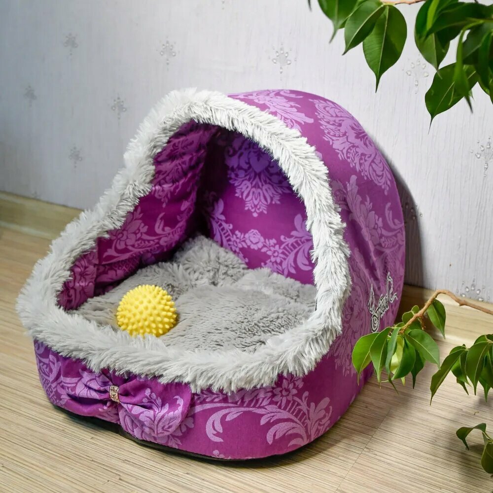 Домик-люлька для животных FISSA, коллекция "Сапфир", модель РМ-211, 35х30 см (лежанка для кошек и маленьких собачек)