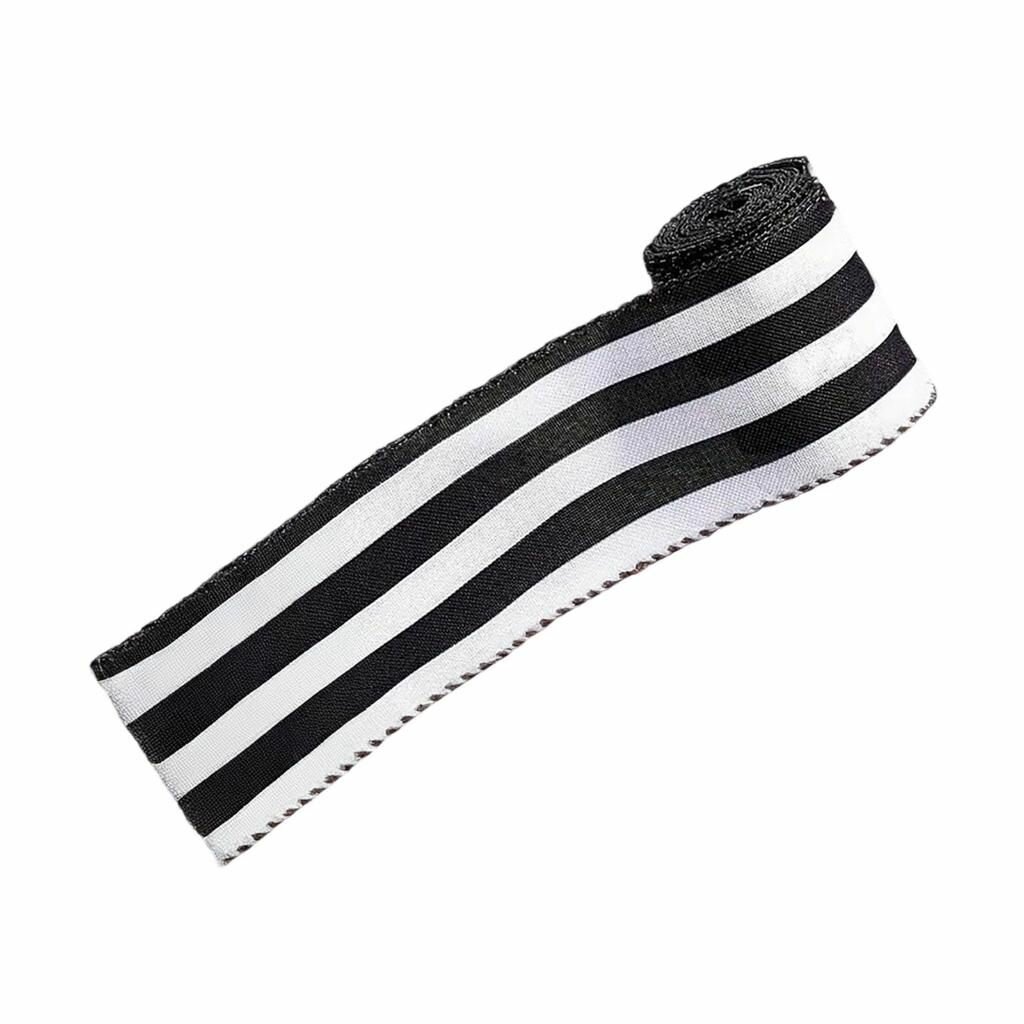 Рождественские украшения из черно-белых льняных лент DIY bow decoration ленты для украшения подарков-в полоску