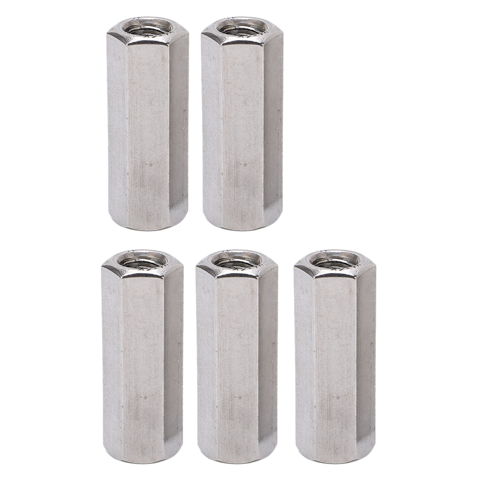 5 шт. серебряная шестигранная соединительная гайка M12, устойчивая к коррозии, прочный набор соединительных гаек из нержавеющей стали 304