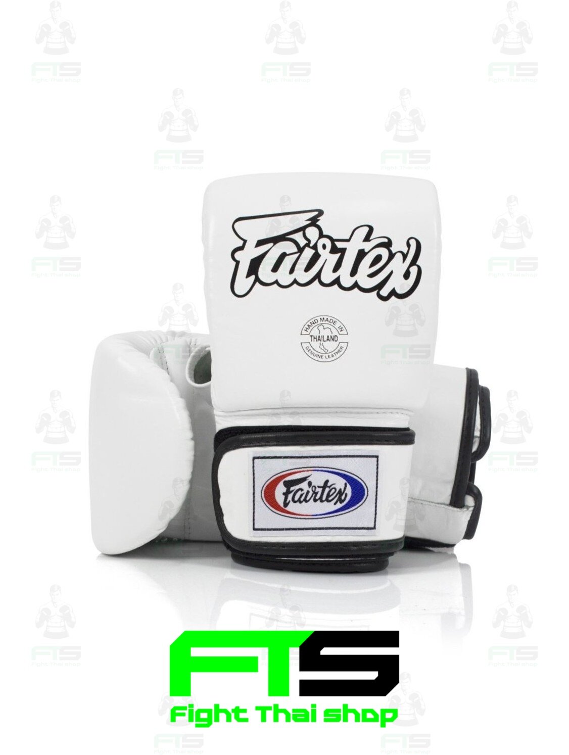 Боксерские перчатки снарядные Fairtex TGO3 размер L, цвет: белый