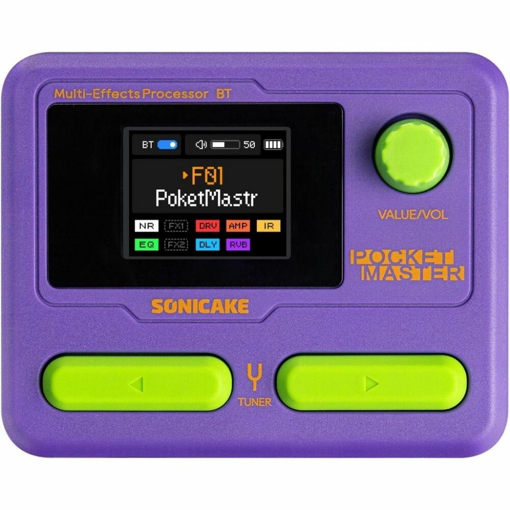 Sonicake Pocket Master Процессор Эффектов 9 Модулей,100 Ритмов/Пресетов, 20 Усил, Лупер Для Электрогитары