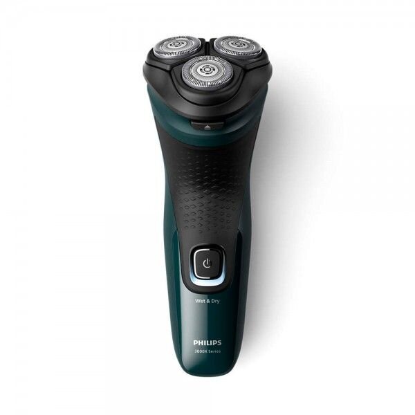 Электробритва мужская Philips X3002, роторная, зеленый/черный