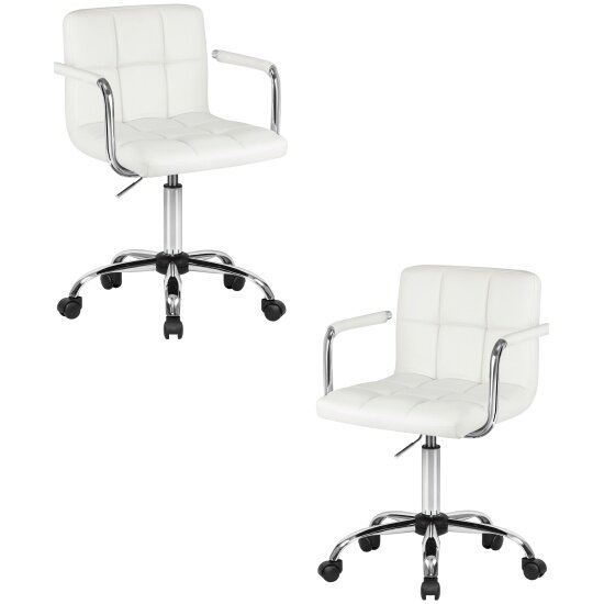 Кресло для персонала Dobrin офисное TERRY (белый)(2 шт/уп)
