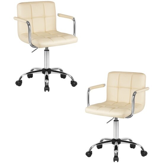 Кресло для персонала Dobrin офисное TERRY (кремовый)(2 шт/уп)