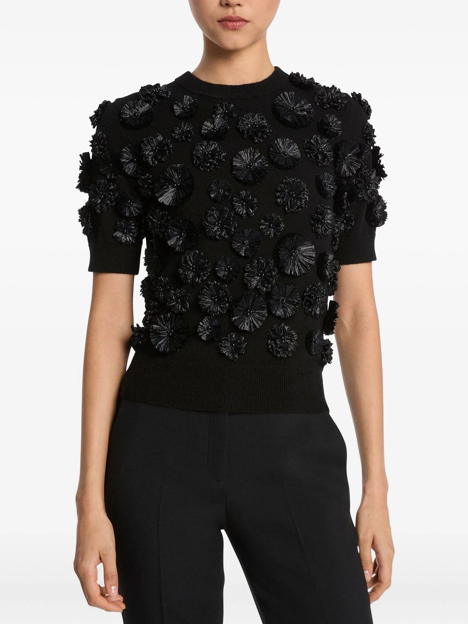 Топ Floral-embroidered shell top