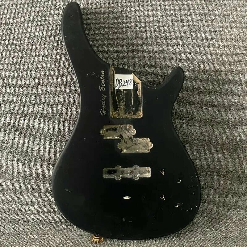 DB248 Корпус бас-гитары Harley Benton , 4 струны, черный цвет, массив дерева, конфигурация звукоснимателей PB, детали для сборки гитары своими руками.