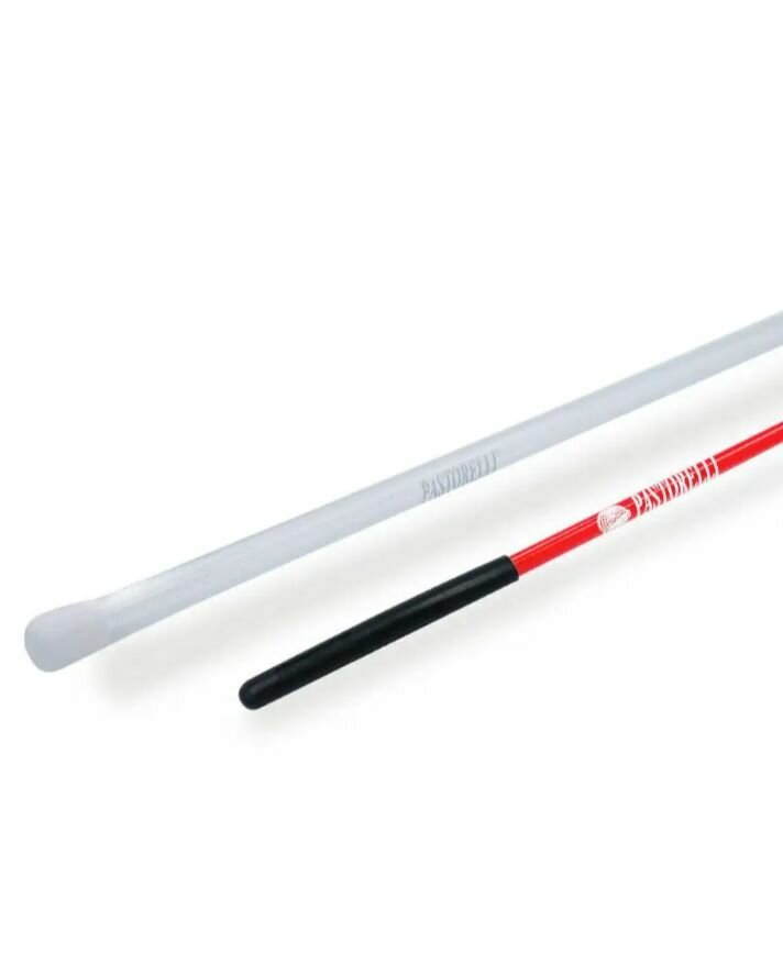 Палочка для художественной гимнастики PASTORELLI 59,5см MIRROR красная с рукояткой черного цвета