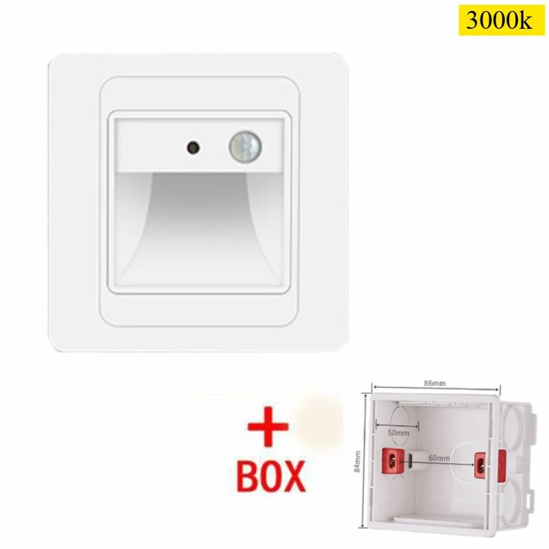 Ночник smart light датчик движения PIR LED stair light встроенный светильник для ступенек