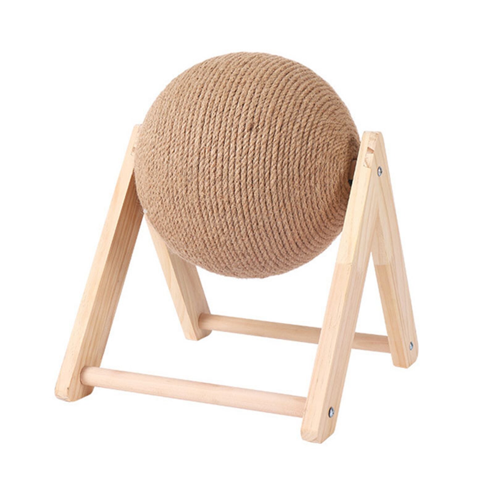 Когтеточка из сизаля в виде мяча с деревянным основанием, игрушка для кроликов и кошек, интерактивна