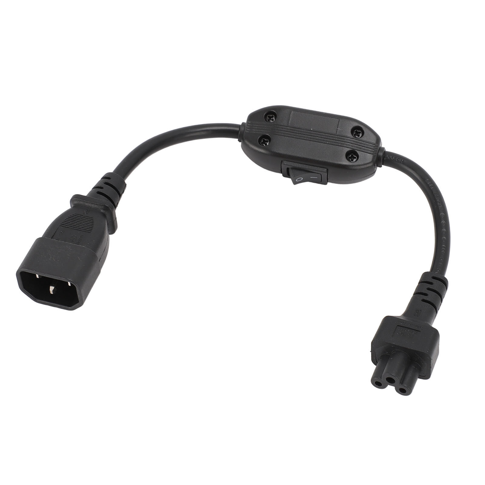 Кабель удлинителя питания с выключателем водонепроницаемые безопасные 0,3 метра IEC320 C14 до кабеля адаптера IEC320 C5