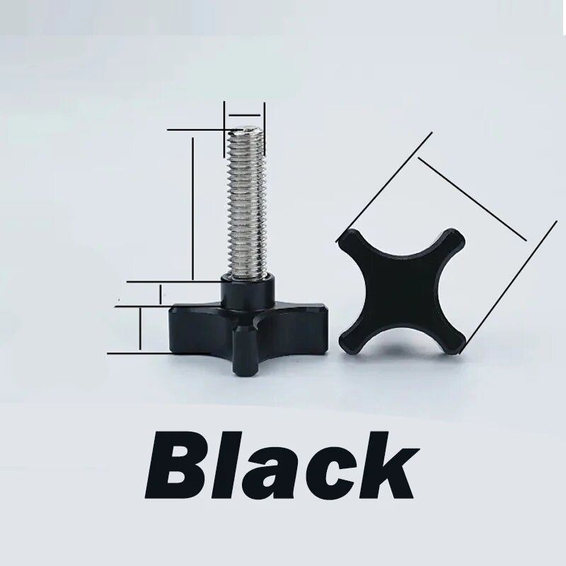 Винты с рукояткой из нержавеющей стали и алюминия M8x25mm, Black