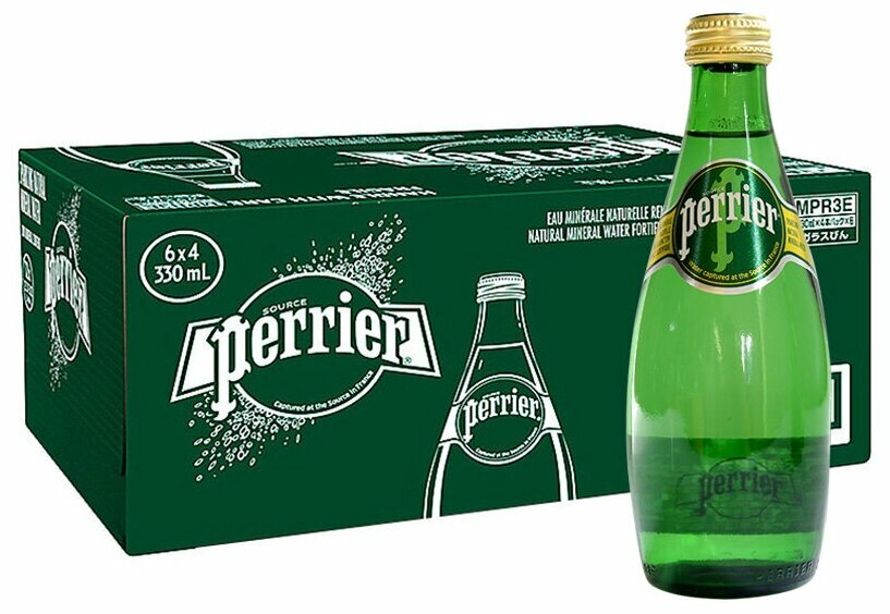 Минеральная газированная Вода Perrier/Перье 0,33л x 24 стекло