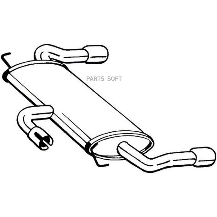 Глушитель задний (FORD KUGA 13- ) от официального дистрибьютора, BOSAL, артикул 154505