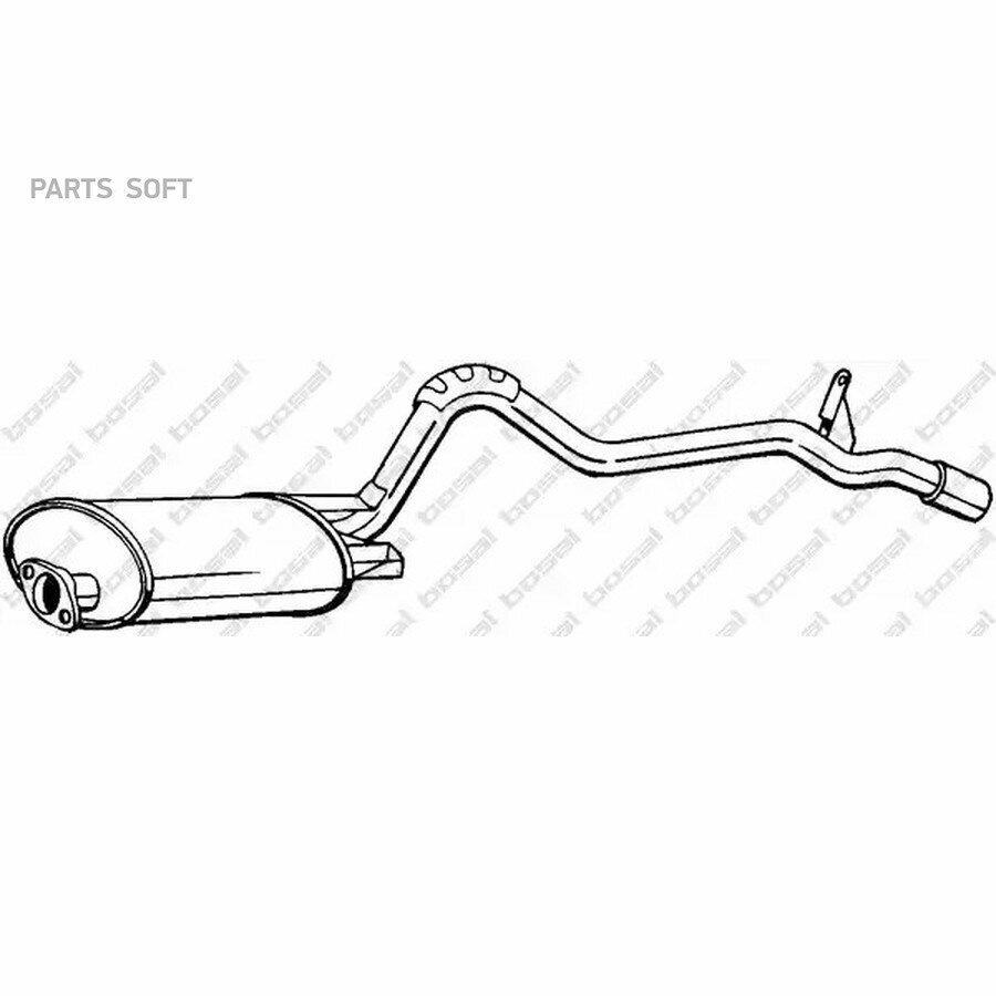 Глушитель MITSUBISHI L200 (01-07) задняя часть BOSAL от официального дистрибьютора, BOSAL, артикул 283605