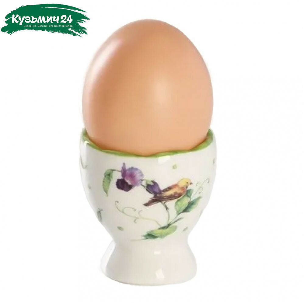 Подставка для яйца фарфоровая Доляна Зеленый сад 4498125 4,5х5 см