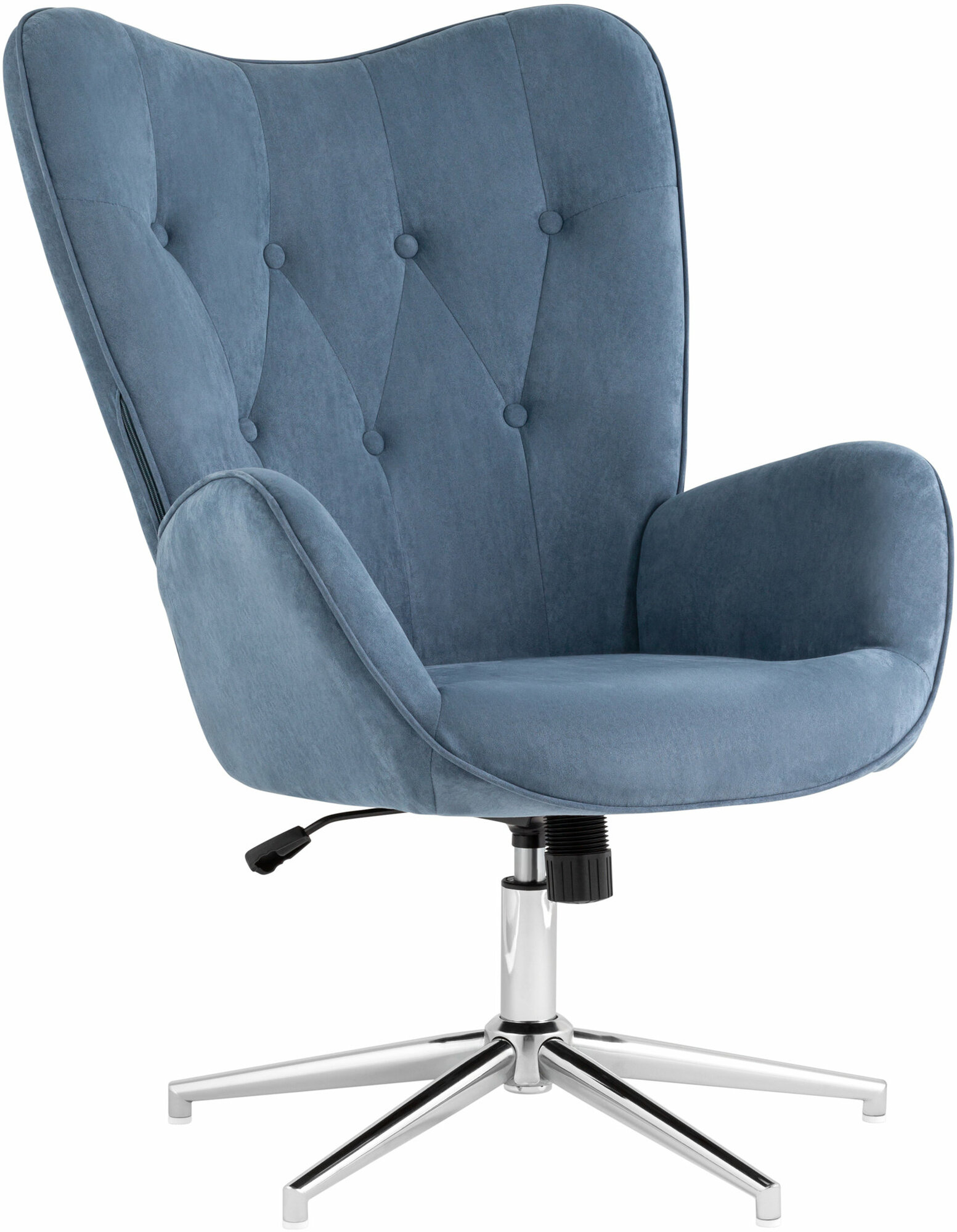 Кресло STOOL GROUP Филадельфия Замша глубокий синий NC Размеры: Высота 1060мм Глубина 730мм Ширина 630мм