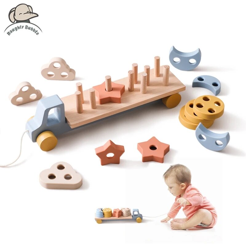 Деревянный трейлер для детей 3-6 лет