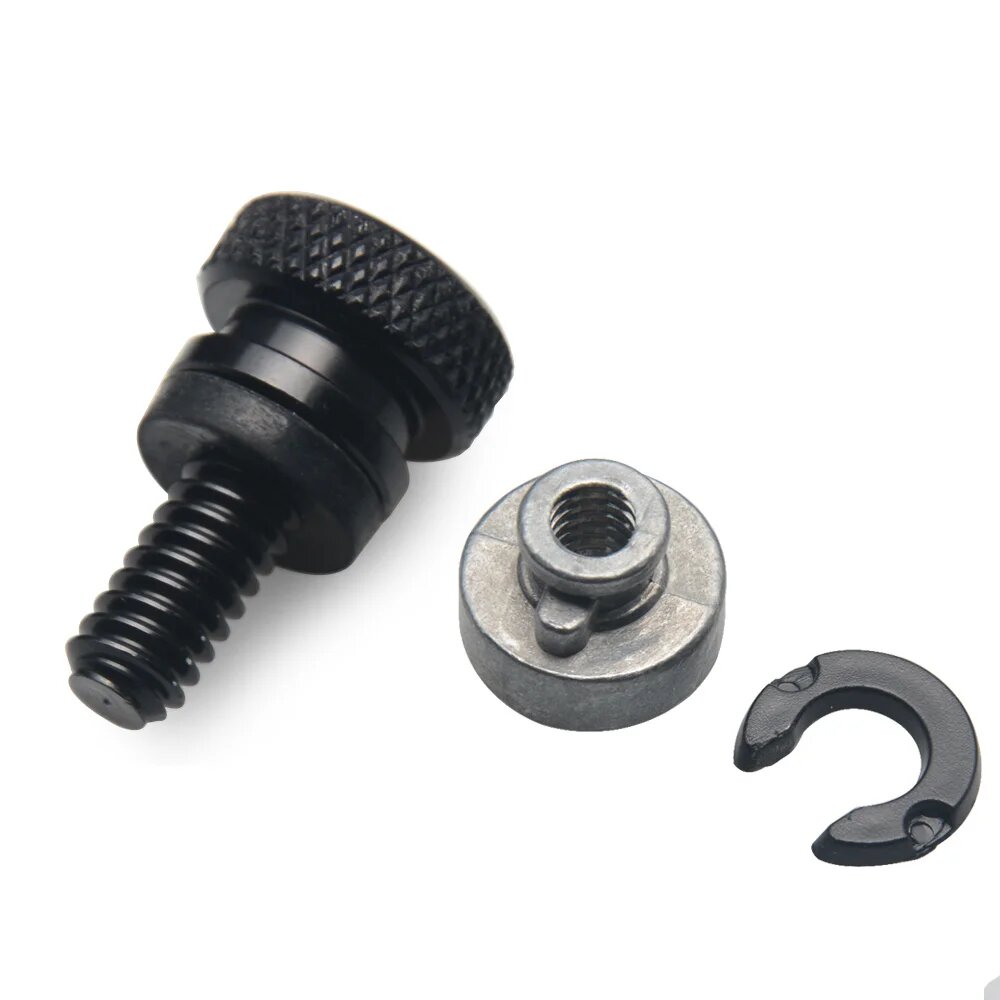 Черный болт сиденья мотоцикла, винт, подходит для Harley Touring Road King Street Glide Softail Dyna Sportster 1200 883 XL 1996-2023 Черный, Black Bolt and Nut