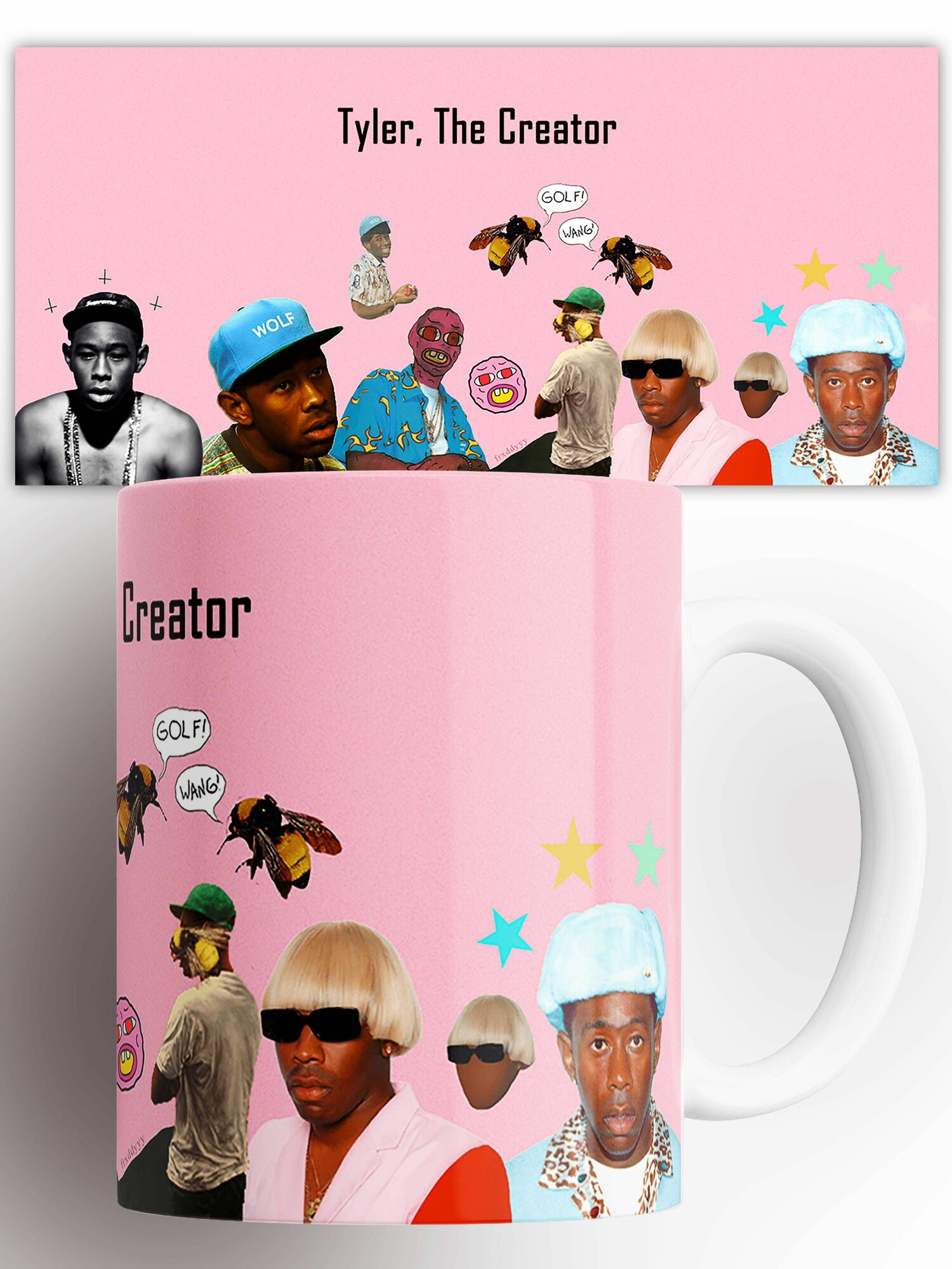 Кружка Tyler, The Creator Тайлер Грегори Оконма рэпер , на подарок с принтом 330 мл