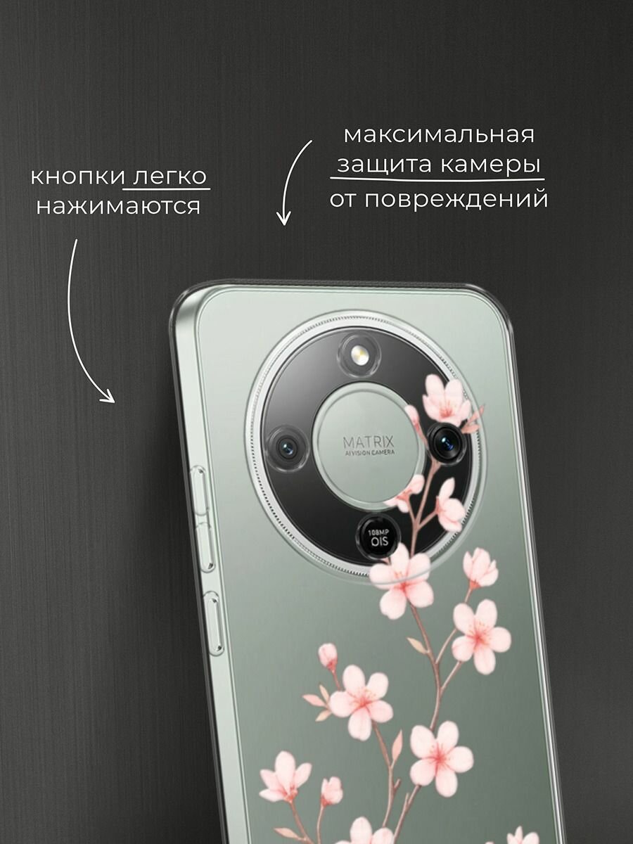 Чехол на Honor X9d / Хонор X9d с принтом Веточка сакуры 2 — фото 1