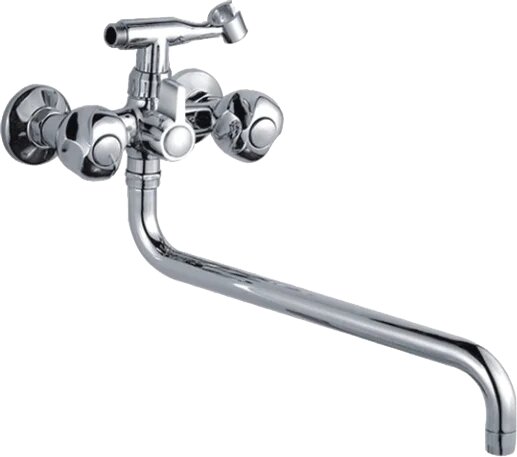 Смеситель с длинным изливом для ванны Ledeme H26 L2726 с душевым гарнитуром, поворотный, латунный, хром, глянцевый, смеситель для ванны с душем, вентильный