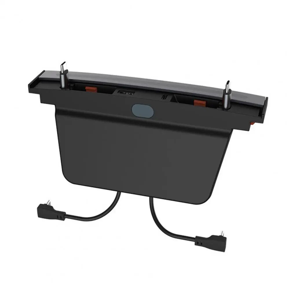 USB-концентратор, быстрое зарядное устройство для Tesla Model 3 Model Y, 27 Вт, док-станция с выдвижным кабелем, 4 порта для зарядки, автомобильные аксессуары