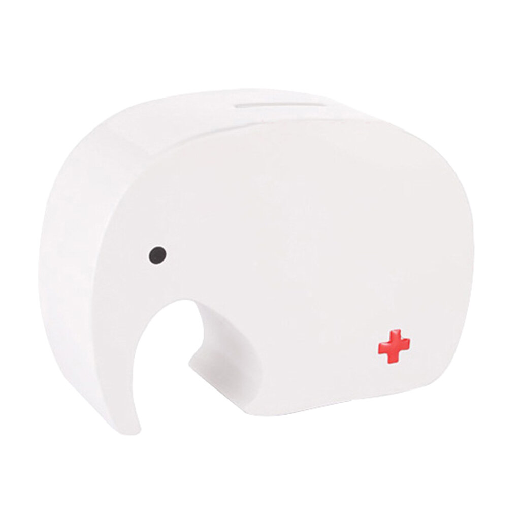 Металлический Милый Банк Монет в Форме Слона с Красным Цветом для Экономии Денег Детей с Перекрестными Животными