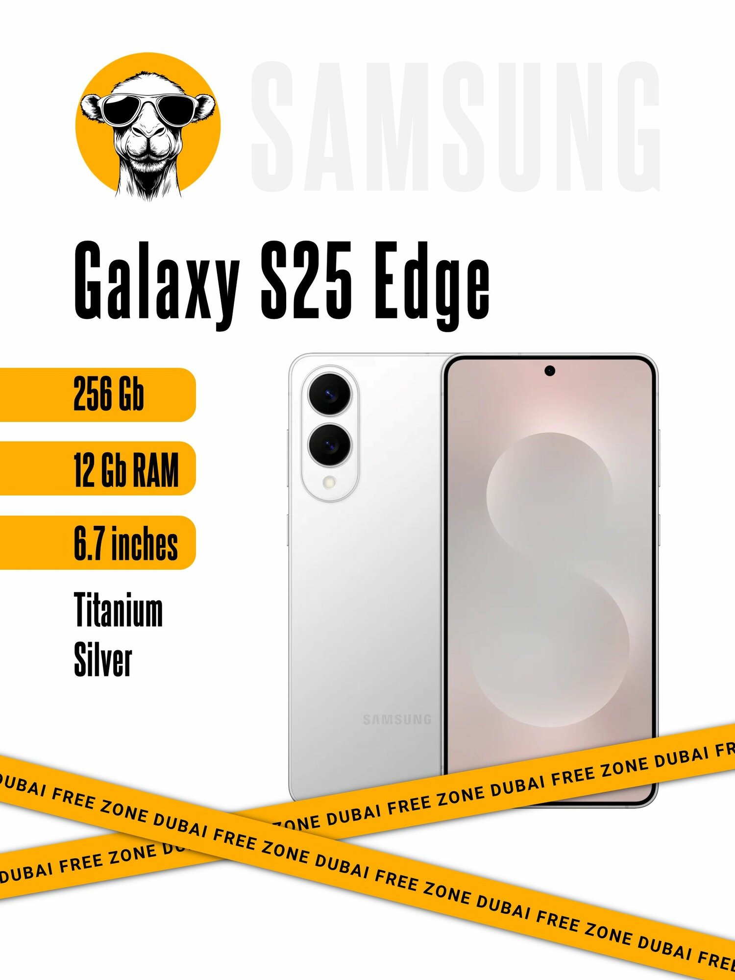 Смартфон Samsung Galaxy S25 Edge 12/256Gb Titanium Silver/Серебристый