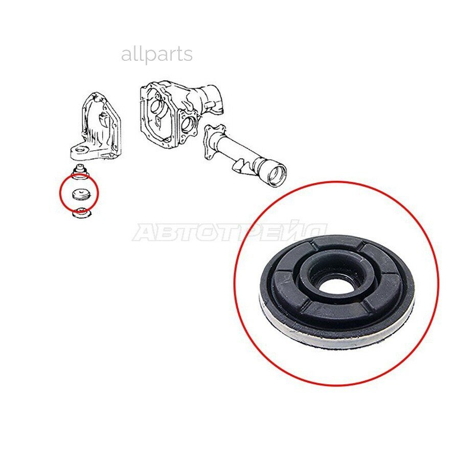 SAT ST-41653-60010 Сайлентблок редуктора Toyota Hilux Pick Up 04-15 / Land Cruiser 98-07