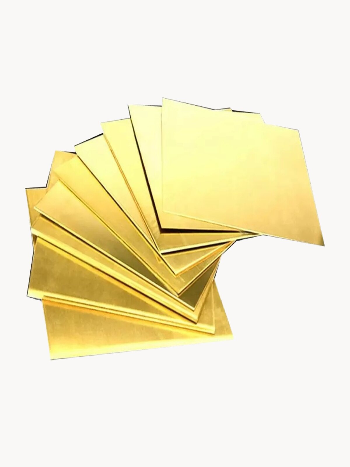 Латунная пластина марка Л63 толщина 1 мм размер 100х100 мм латунь