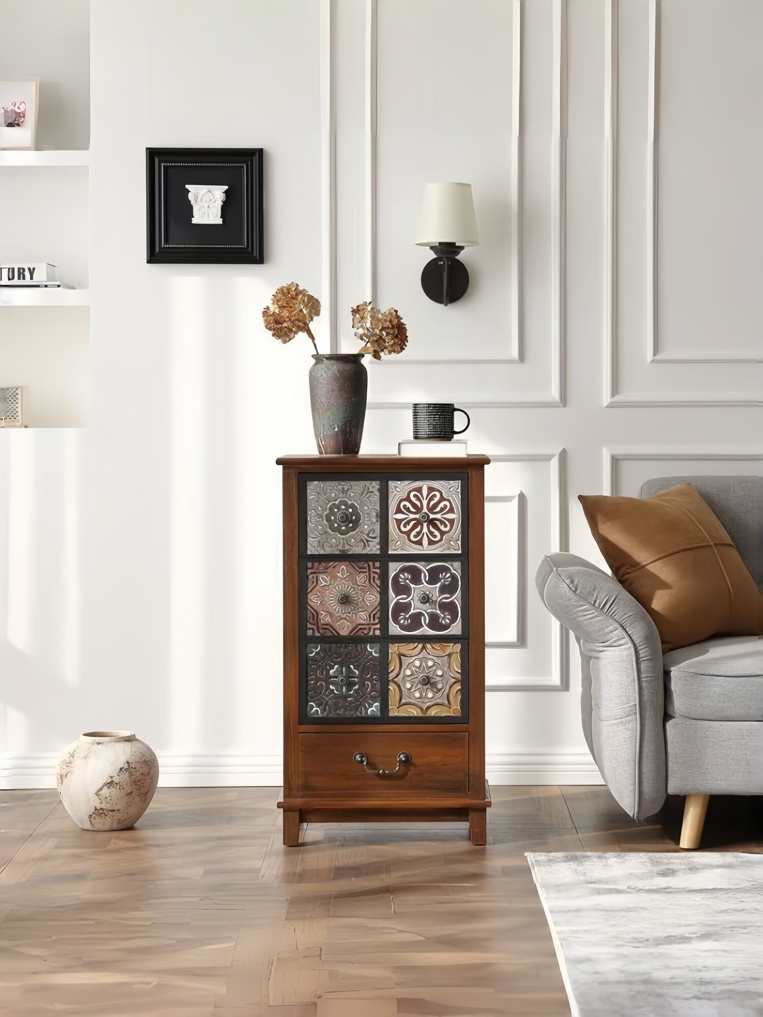 Комод-секретер ASDF "Сад на картине Моне", художественная роспись, арт-деко