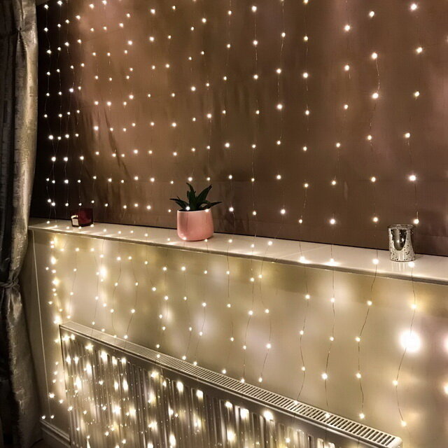 Гирлянда штора Капельки Росы 1.6*1.6 м, 256 теплых белых мини LED ламп, серебряная проволока, IP20, Snowhouse, CLLDM256-WW