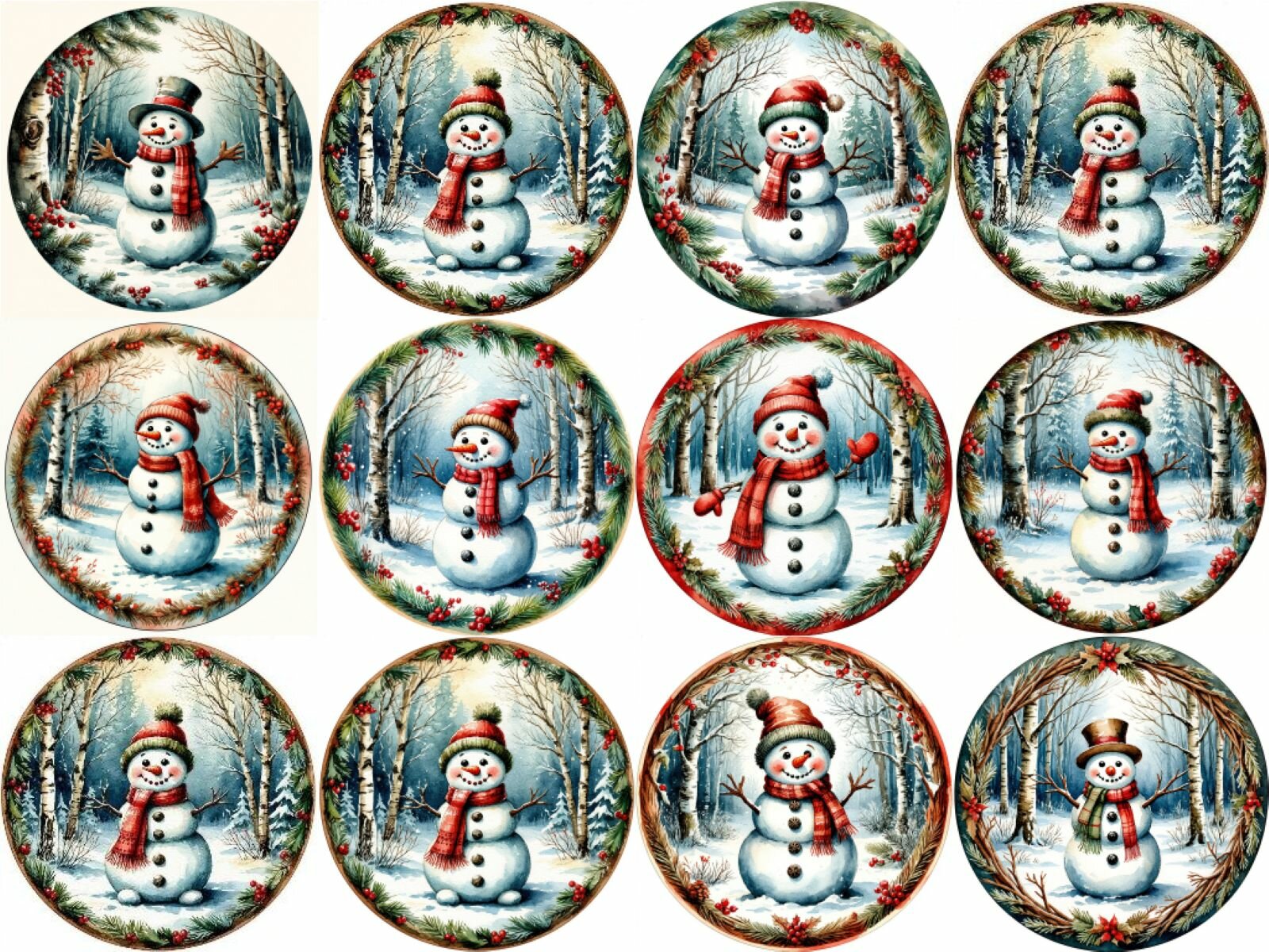 Водорастворимые картинки для мыла "Новый Год" А4