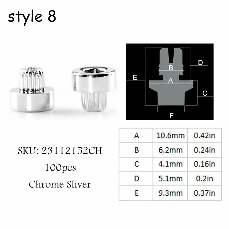 100 шт. различные размеры колесные заклепки гайки для крышки обода винт болт украшения шины запасные части автомобиля, 152ch